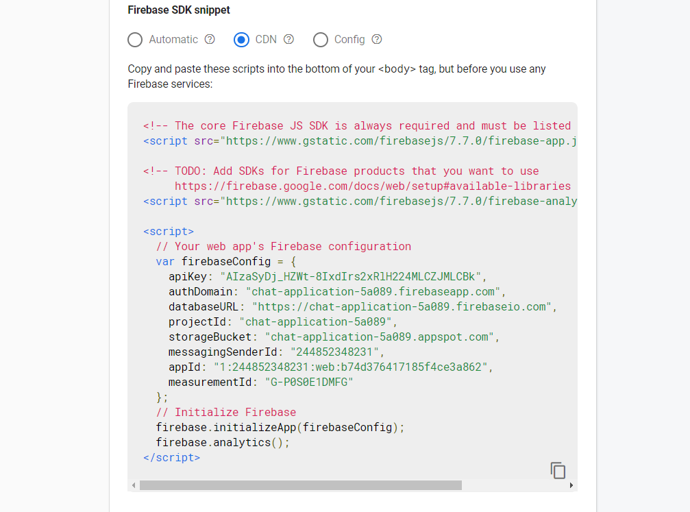 Create Small Chat Application Using Firebase Realtime Database